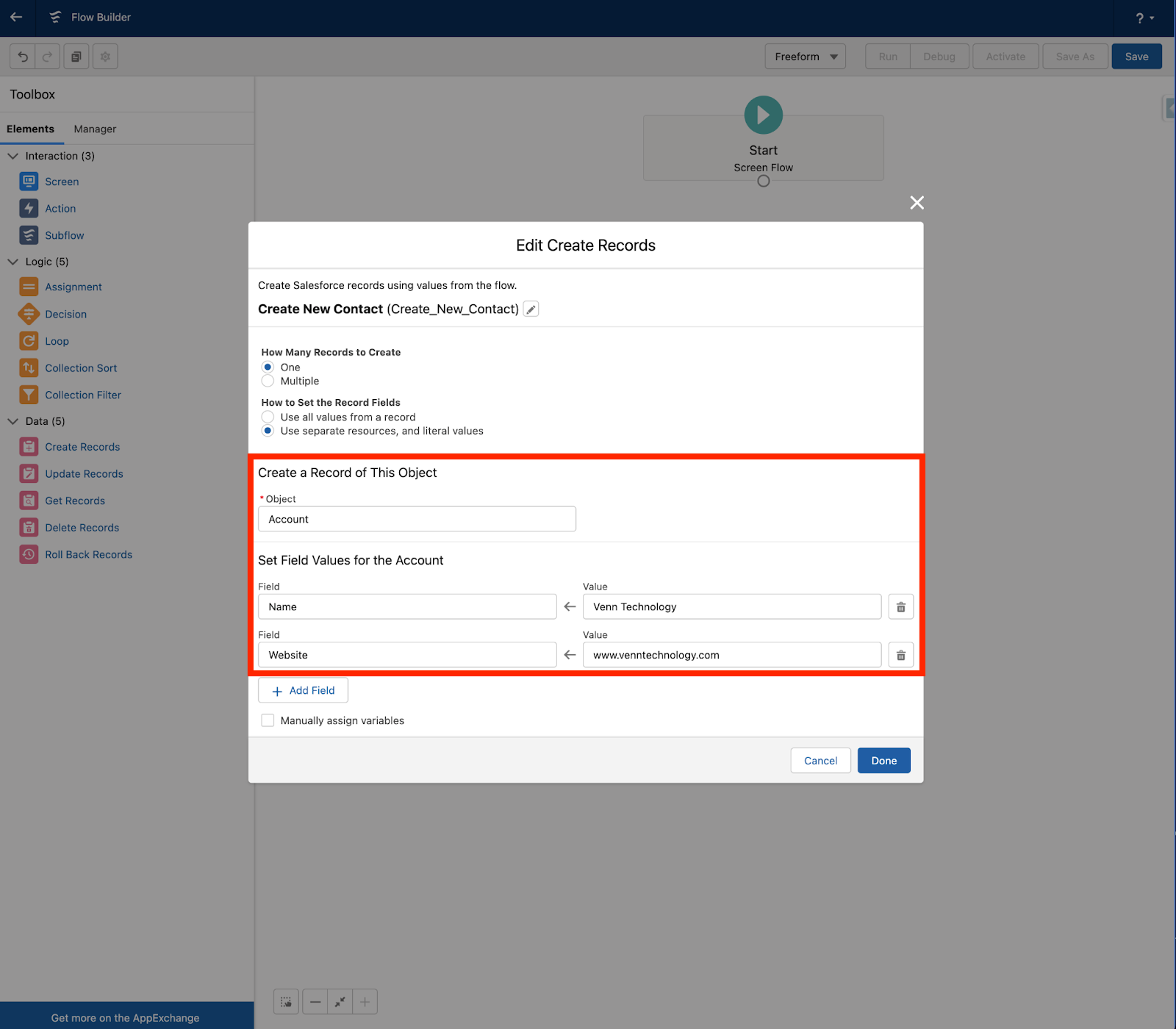 Salesforce Flow Basics: Data Elements, Decision, and Assignment